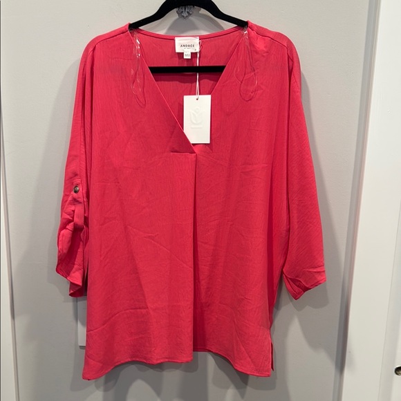 ANDREE BY UNIT | Tops | Andree By Unit Pink Relaxed Boxy Blouse | Poshmark